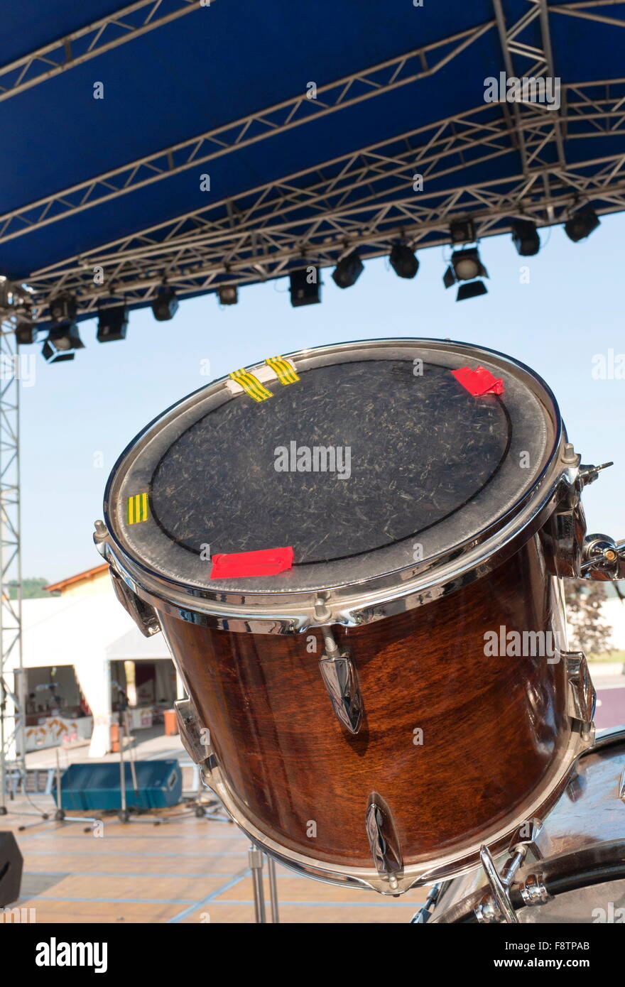 Drums in concert Stock Photo - Alamy