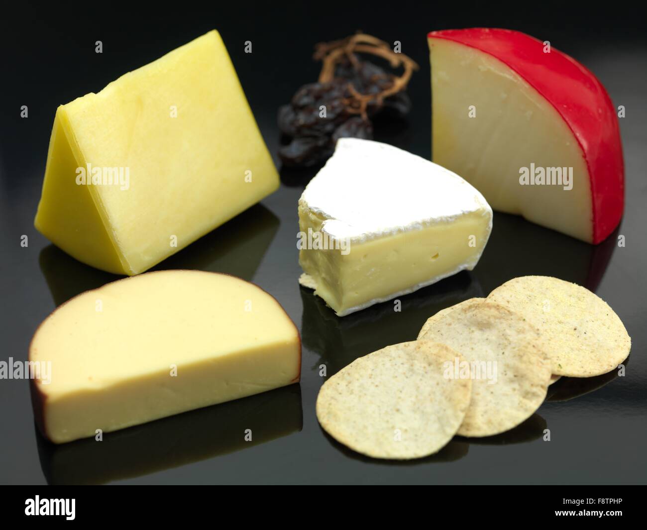 Cheese selection isolated cheddar brie hi-res stock photography and ...