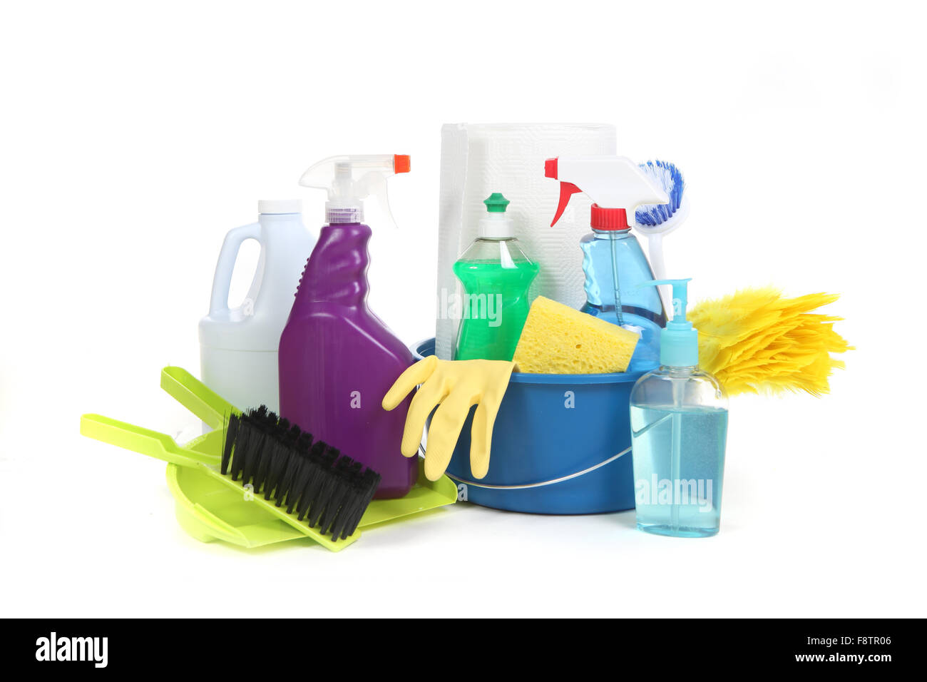 Household Items Used for Chores and Cleaning Stock Photo - Alamy