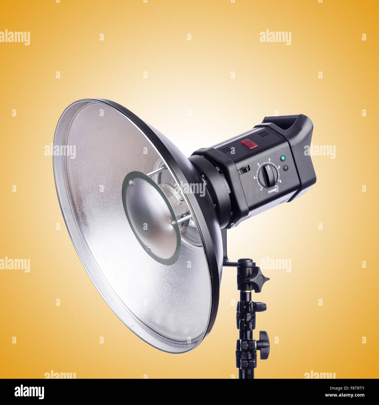 Studio light stand against the gradient Stock Photo - Alamy