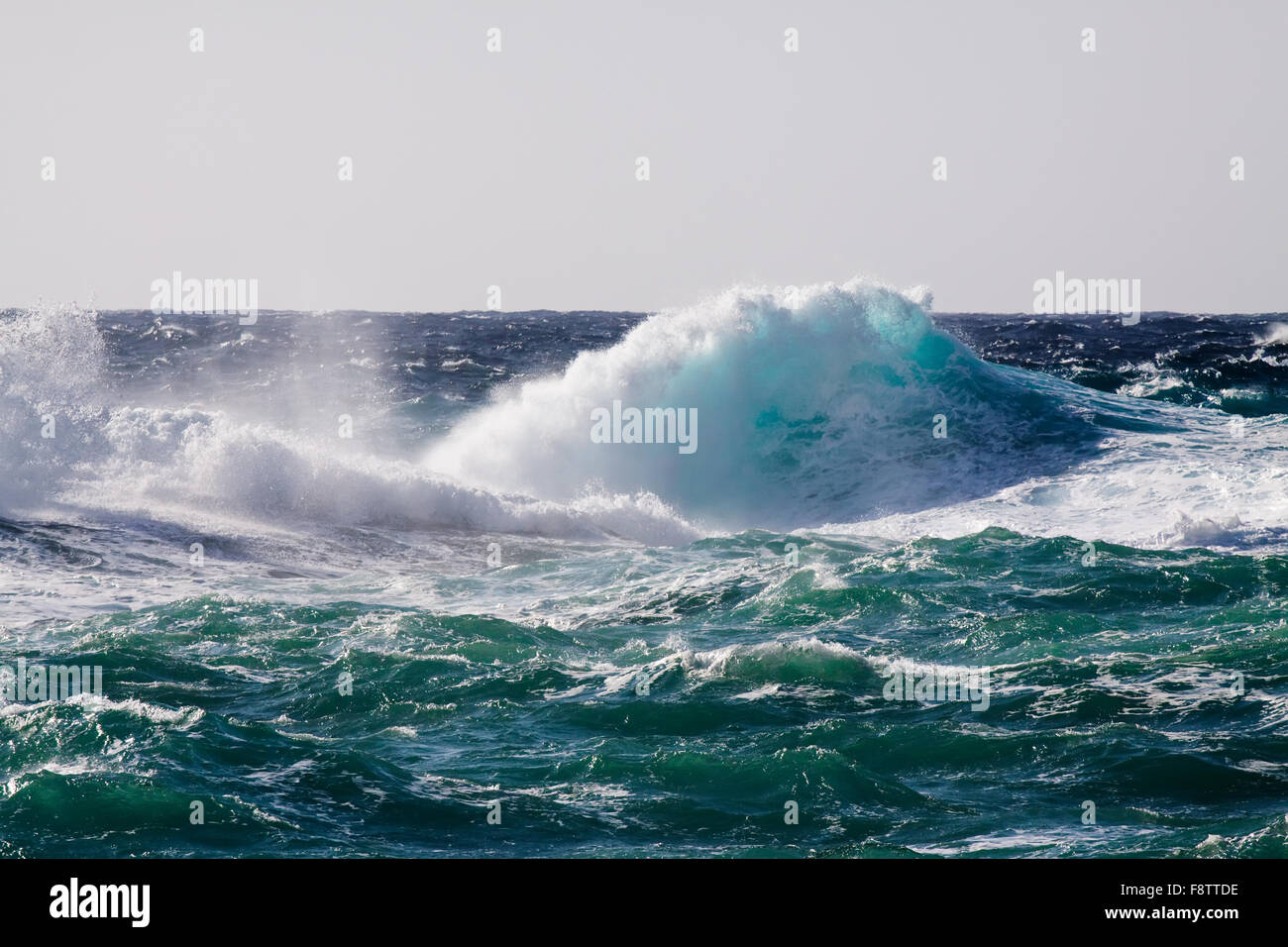 High sea wave during storm at Mediterranean area Stock Photo - Alamy