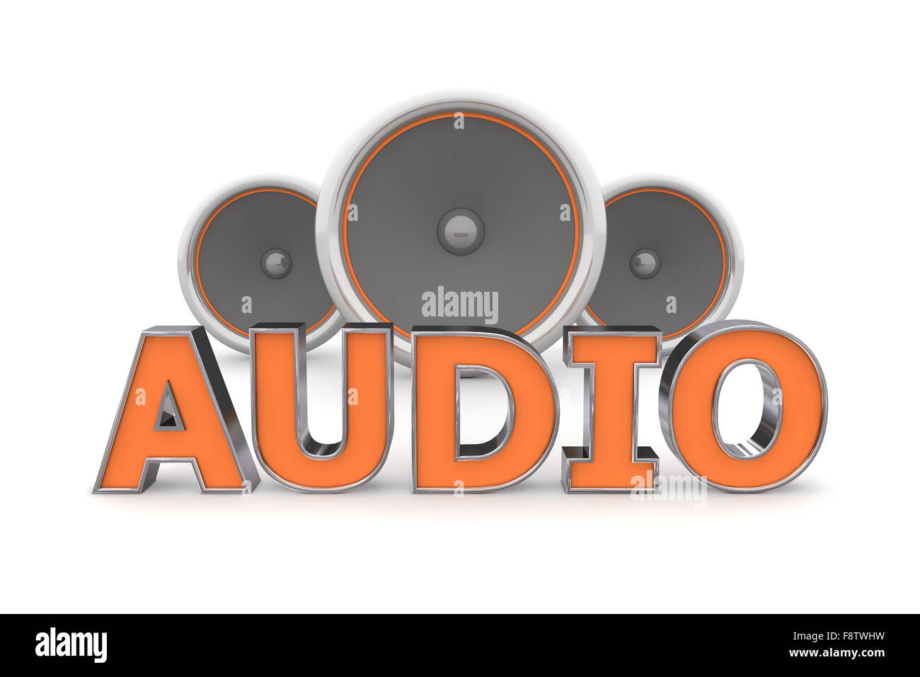 Speakers Audio - Orange Stock Photo - Alamy