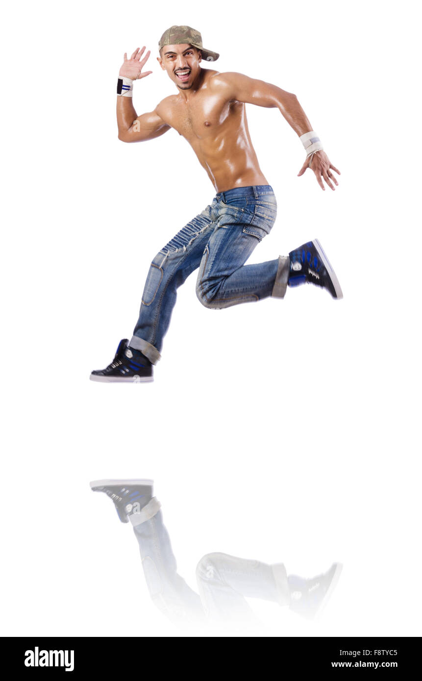 Dancer dancing dances isolated on white Stock Photo - Alamy