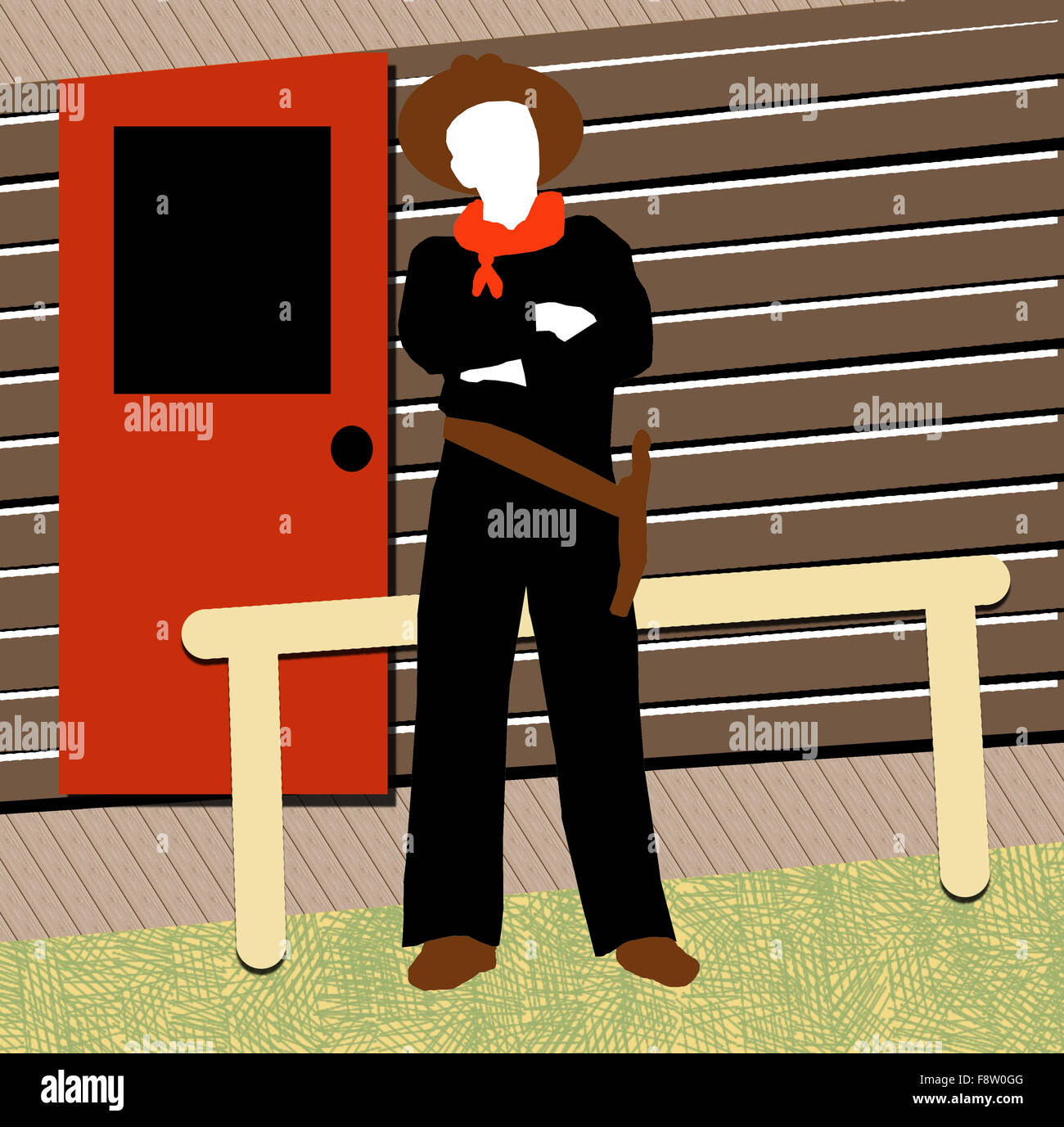 Cowboy black hat gun hi-res stock photography and images - Alamy