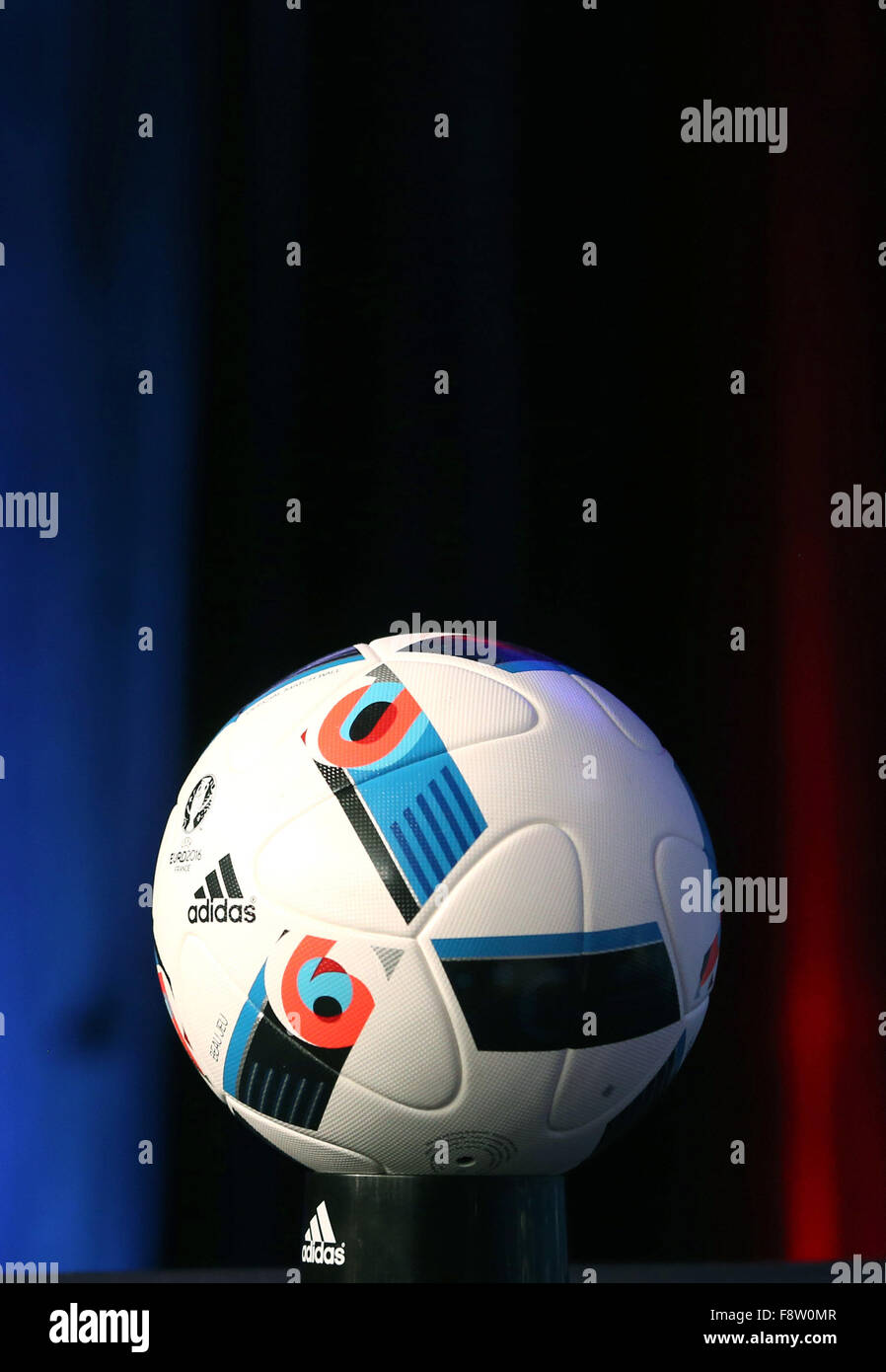 Paris, France. 11th Dec, 2015. The official UEFA Euro 2016 soccer ball ...