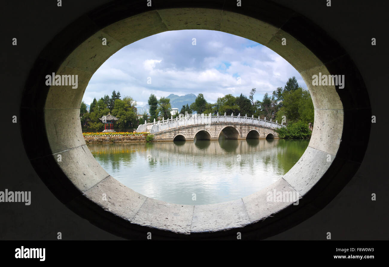 A scenery park in Lijiang China Stock Photo - Alamy