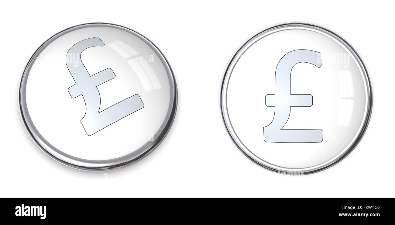 3D Button Pound Symbol Stock Photo - Alamy