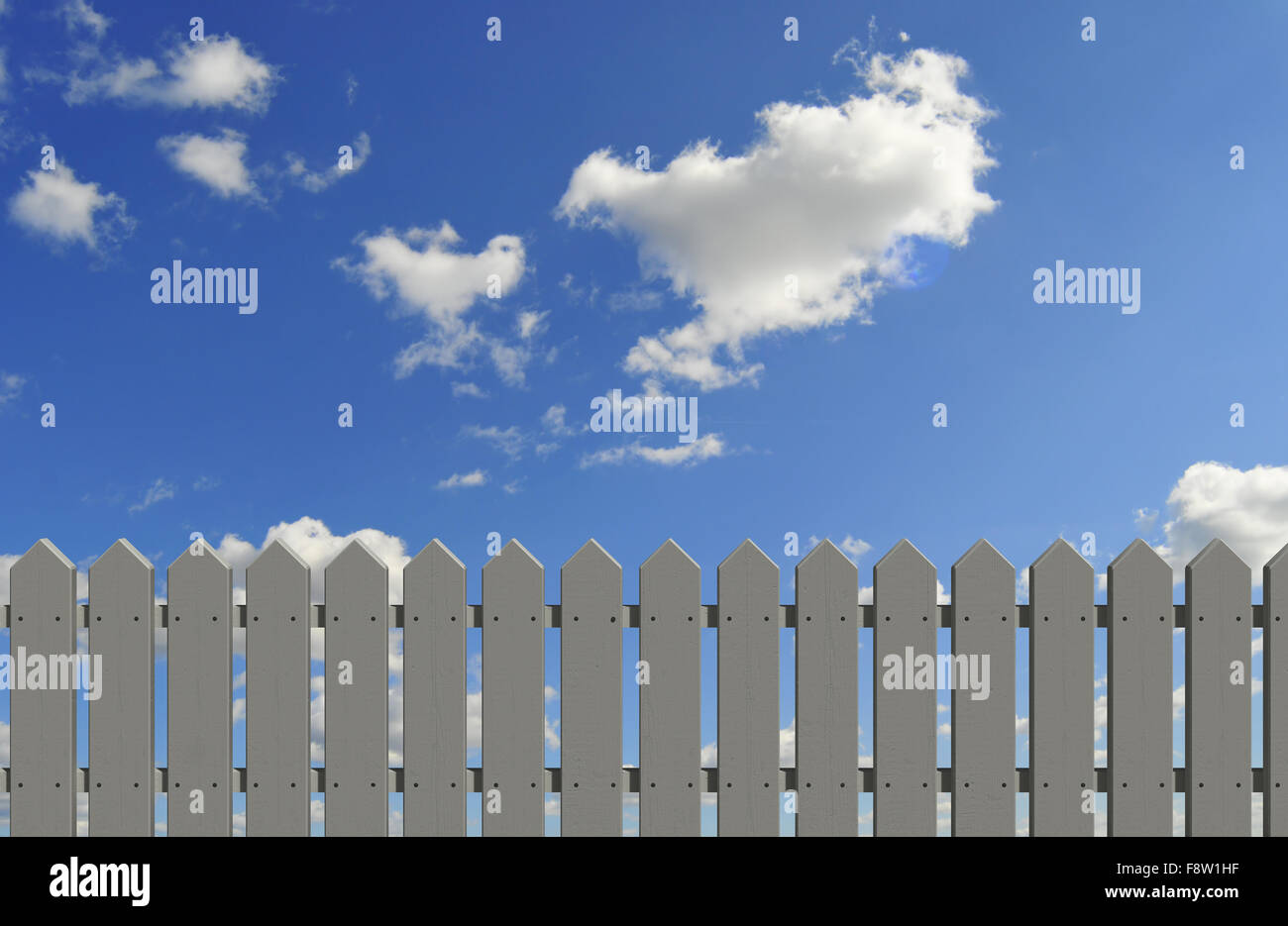 fence and sky Stock Photo - Alamy