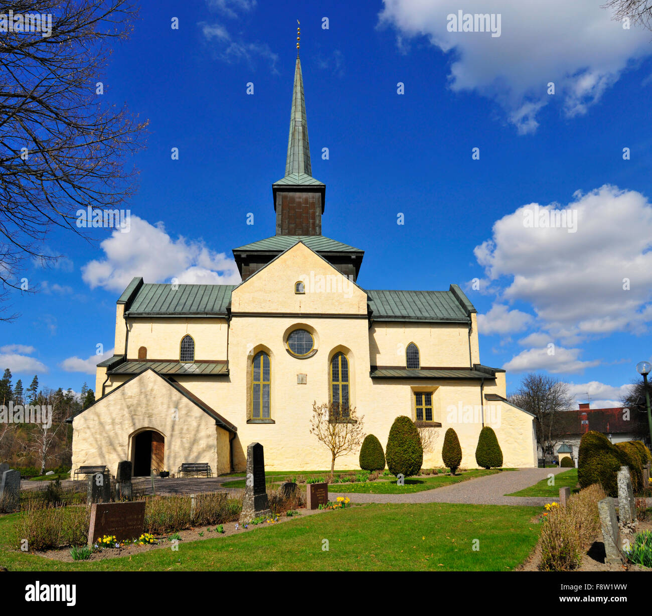 Beautiful Swedish church Stock Photo - Alamy