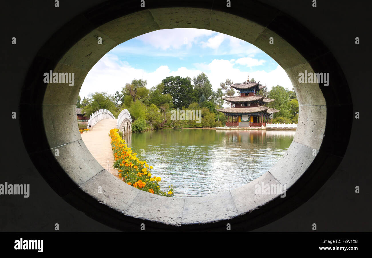 A scenery park in Lijiang China Stock Photo - Alamy