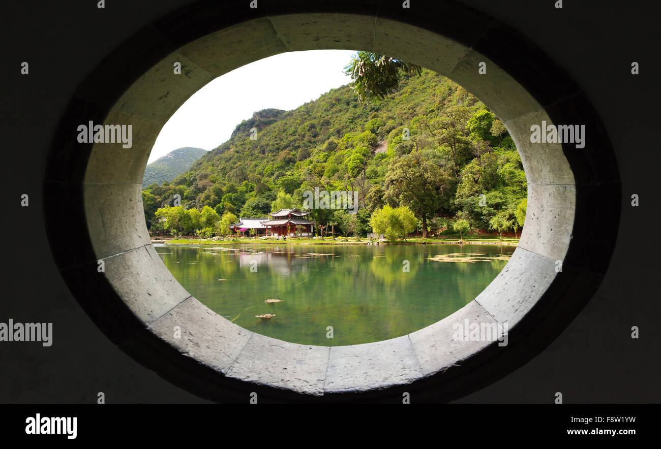 A scenery park in Lijiang China Stock Photo - Alamy