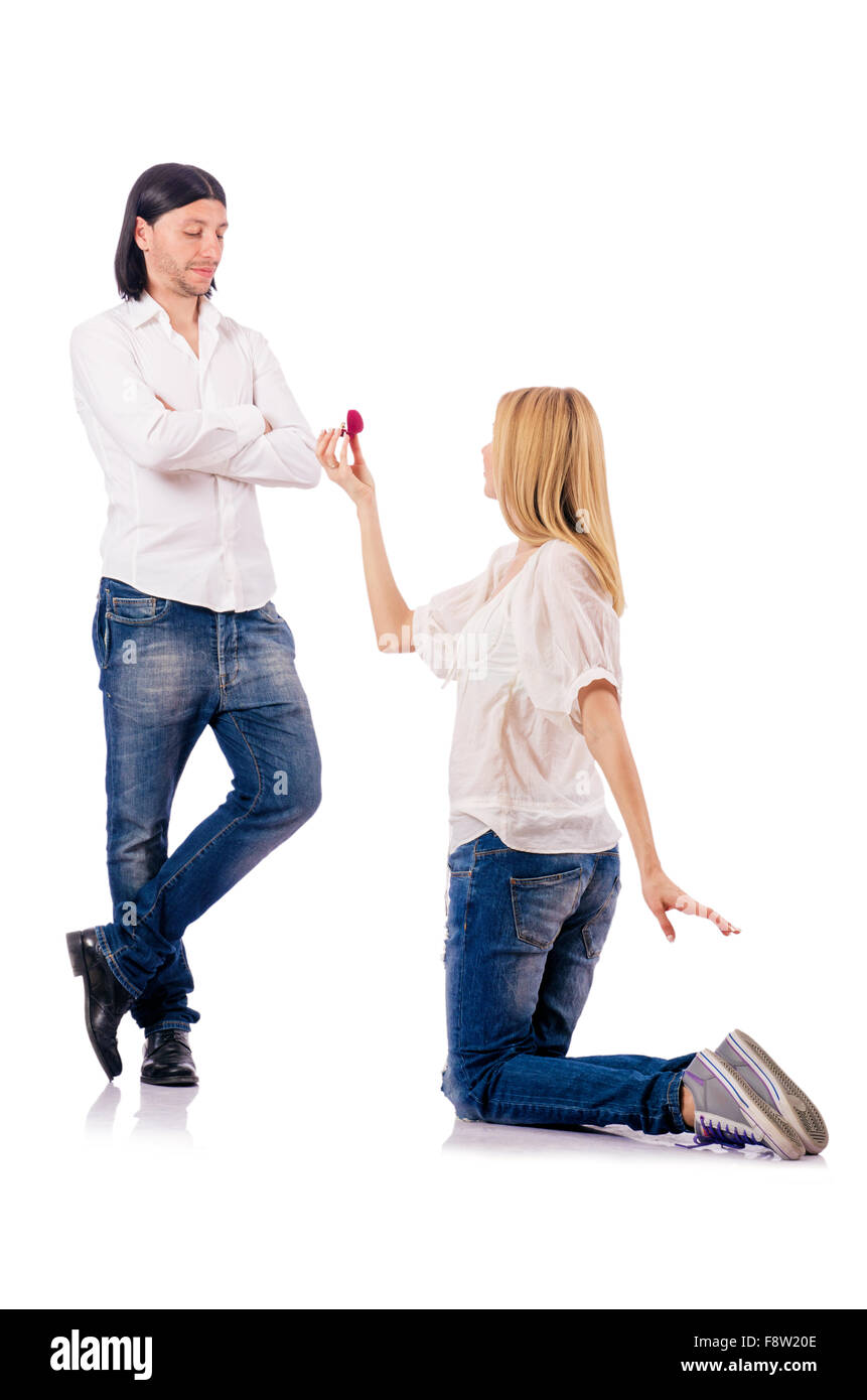 Pair of man and woman Stock Photo - Alamy