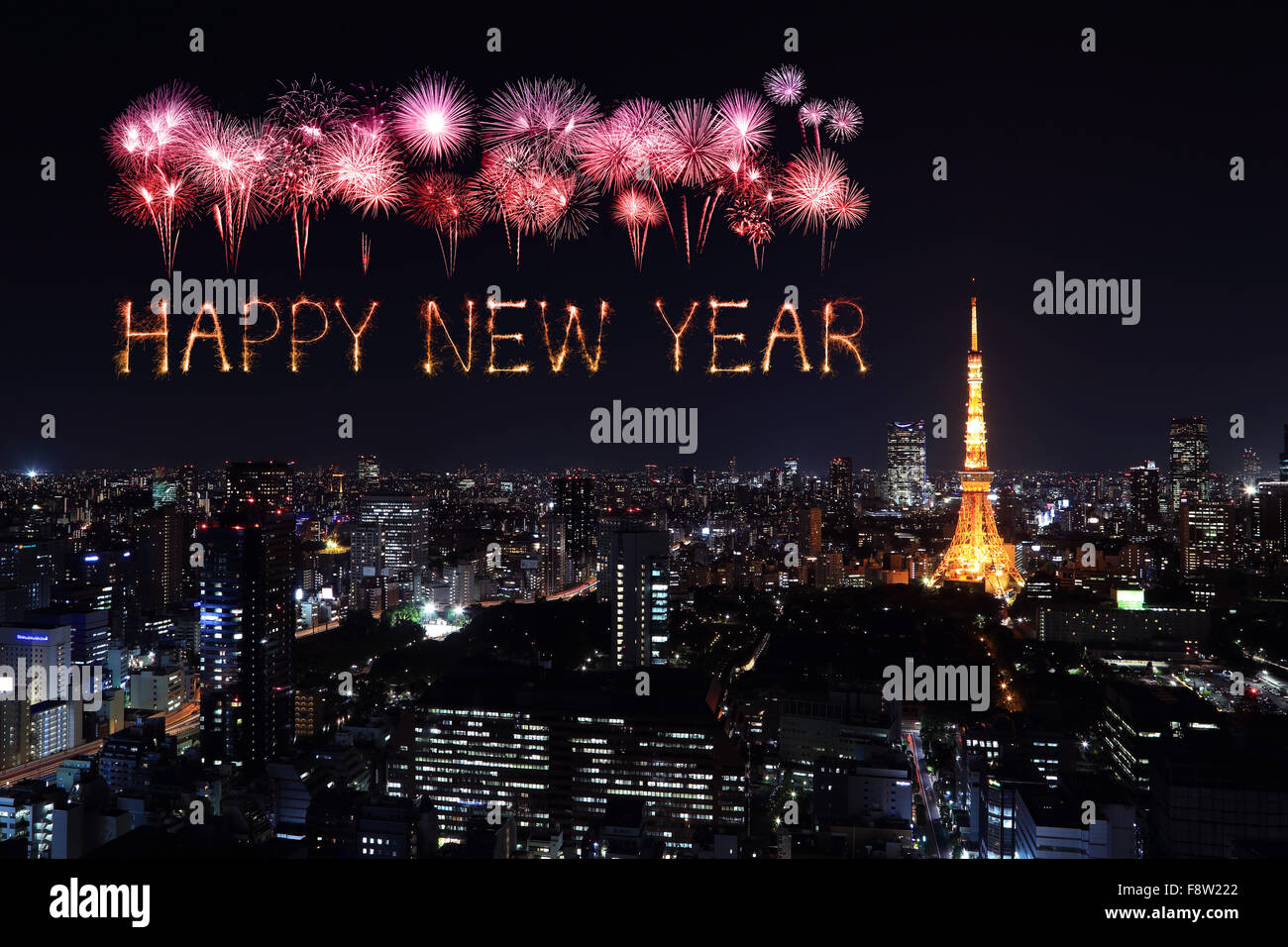 Tokyo new years eve fireworks hi-res stock photography and images - Alamy