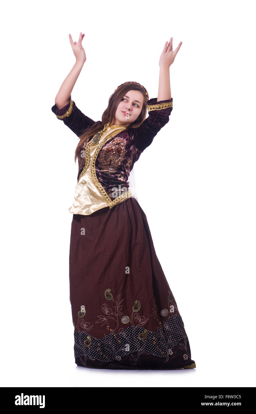 Young lady dancing traditional azeri dance Stock Photo - Alamy