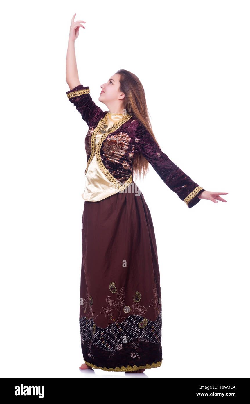 Young lady dancing traditional azeri dance Stock Photo - Alamy