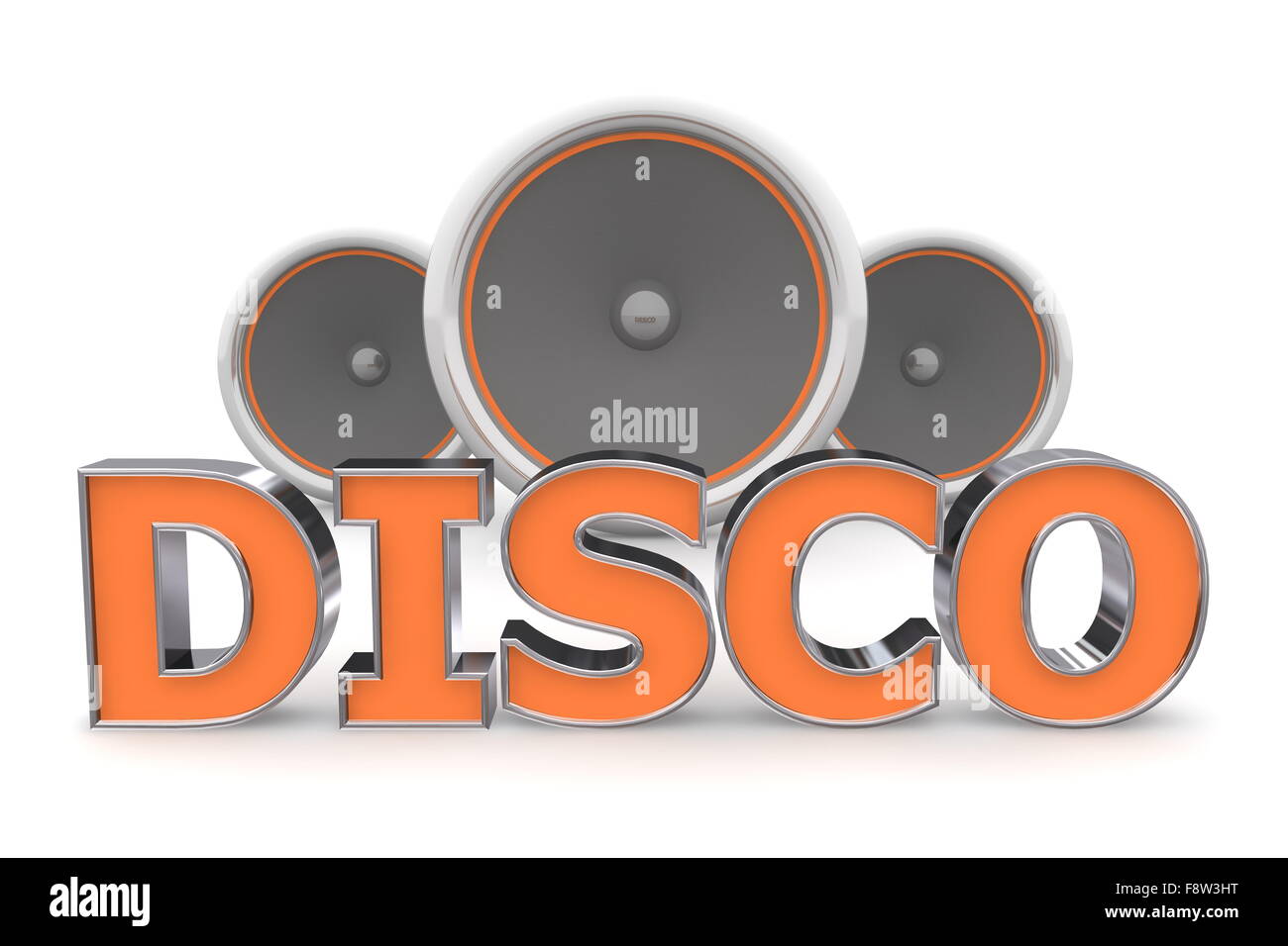 Speakers Disco - Orange Stock Photo - Alamy