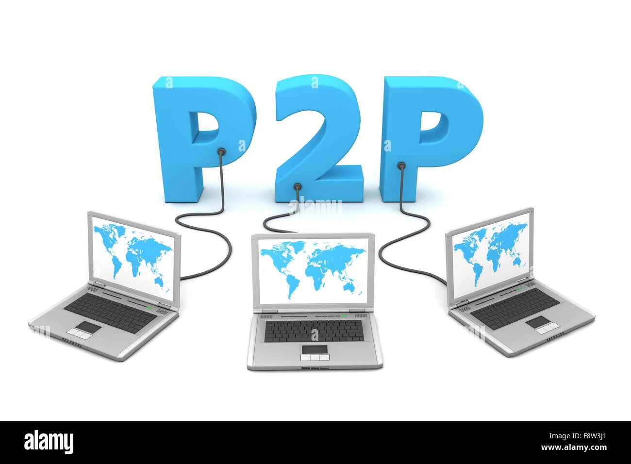 Wired to P2P Stock Photo - Alamy