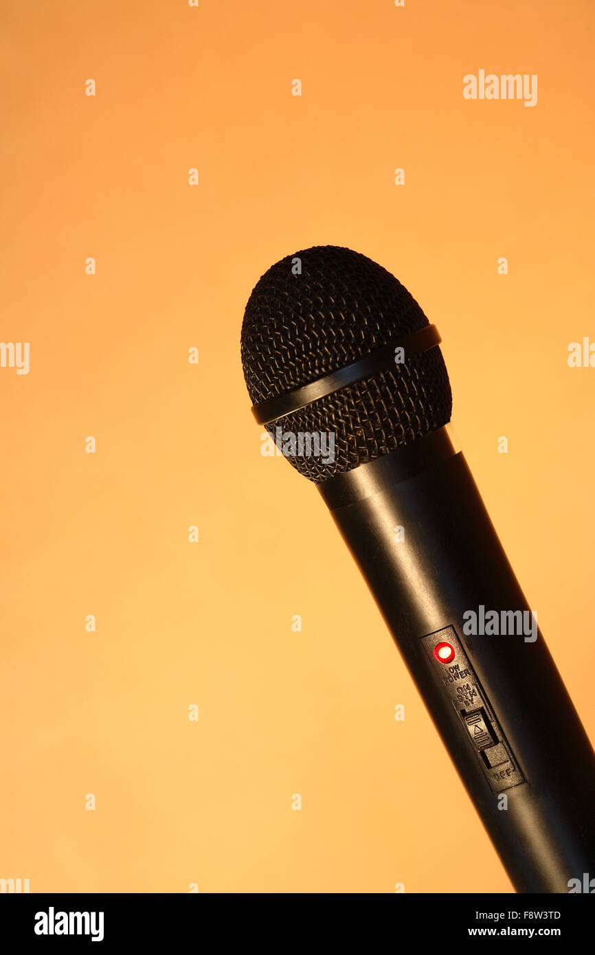 Black Modern Microphone Stock Photo - Alamy