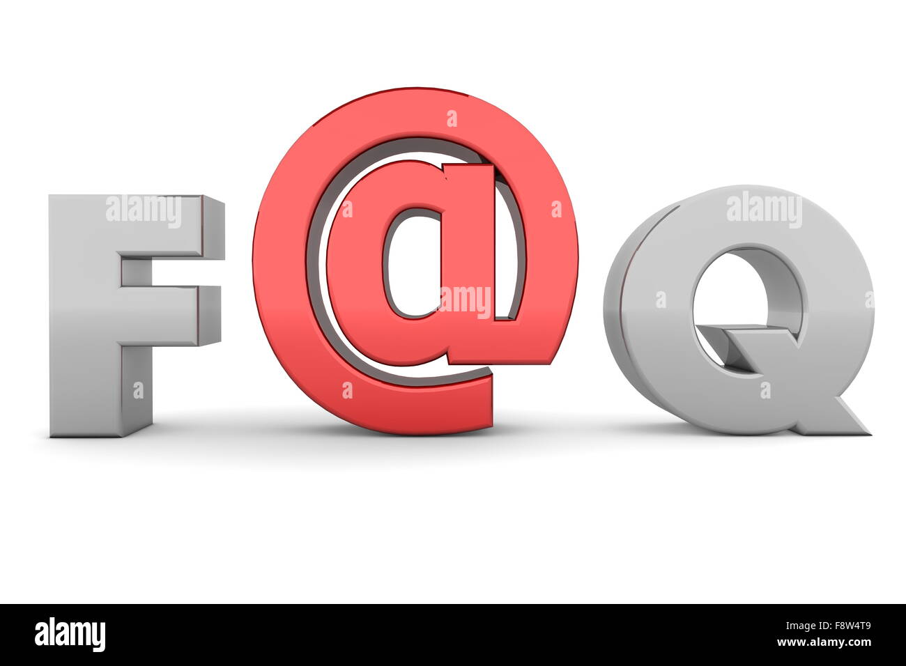 AT FAQ - Grey and Red Stock Photo - Alamy