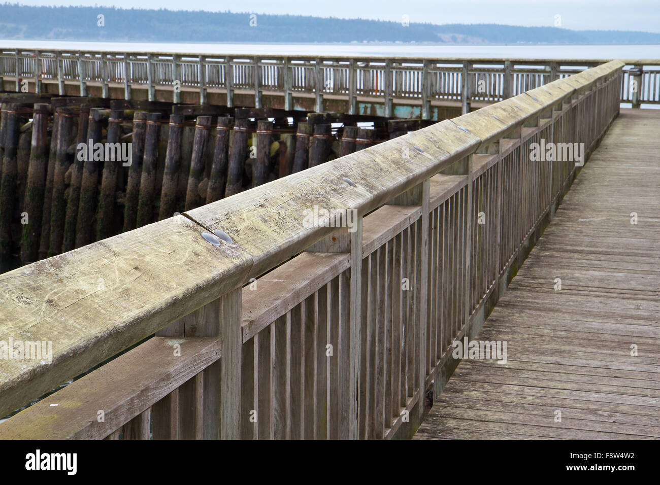 Angled Pier Boardwalk Stock Photo - Alamy
