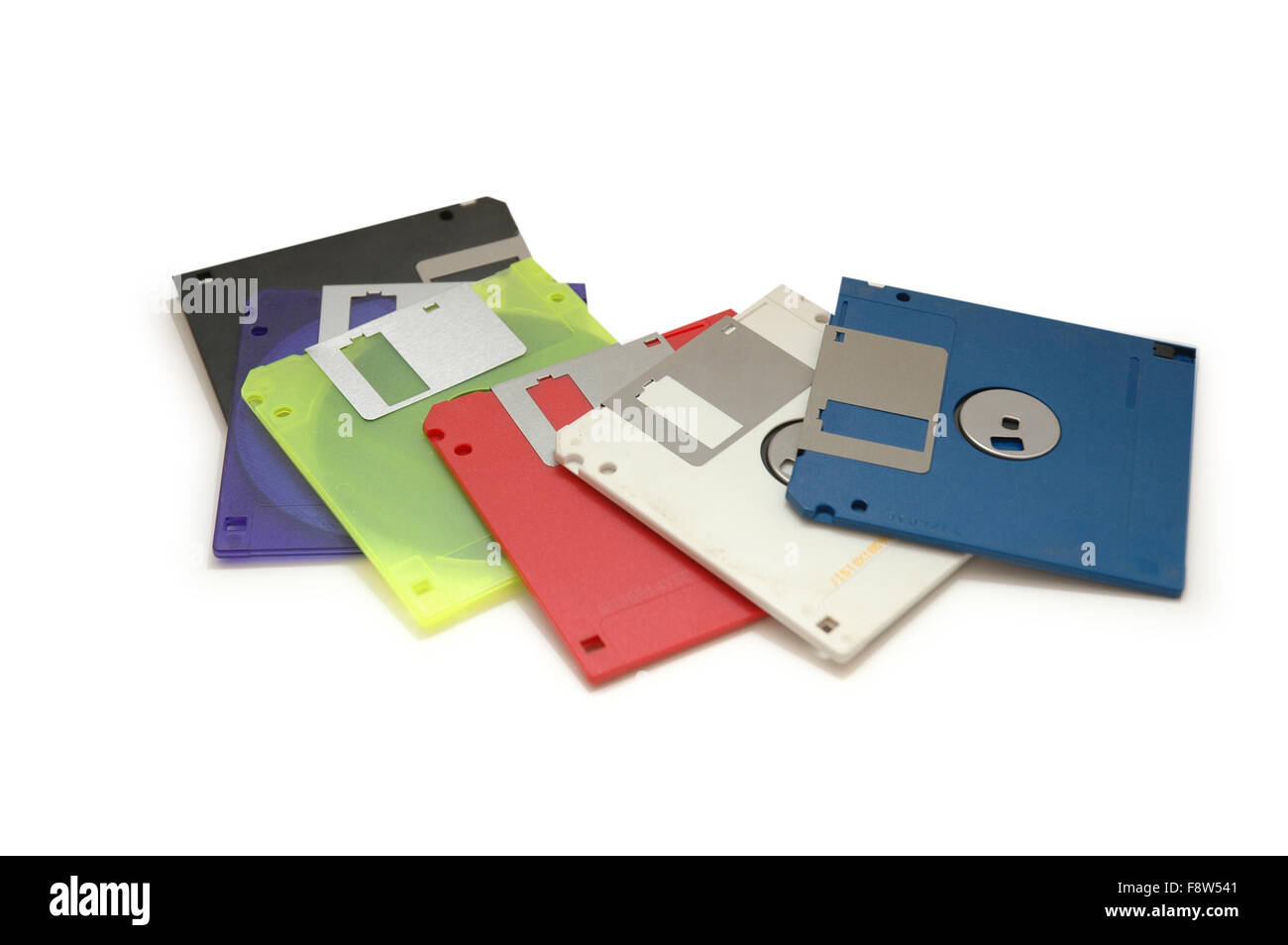 Colourful floppy disks isolated on white Stock Photo - Alamy
