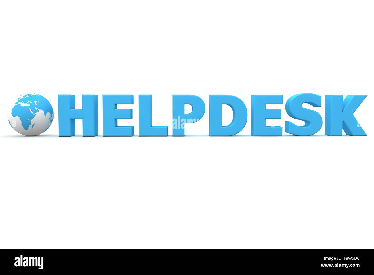 Helpdesk World Blue Stock Photo - Alamy