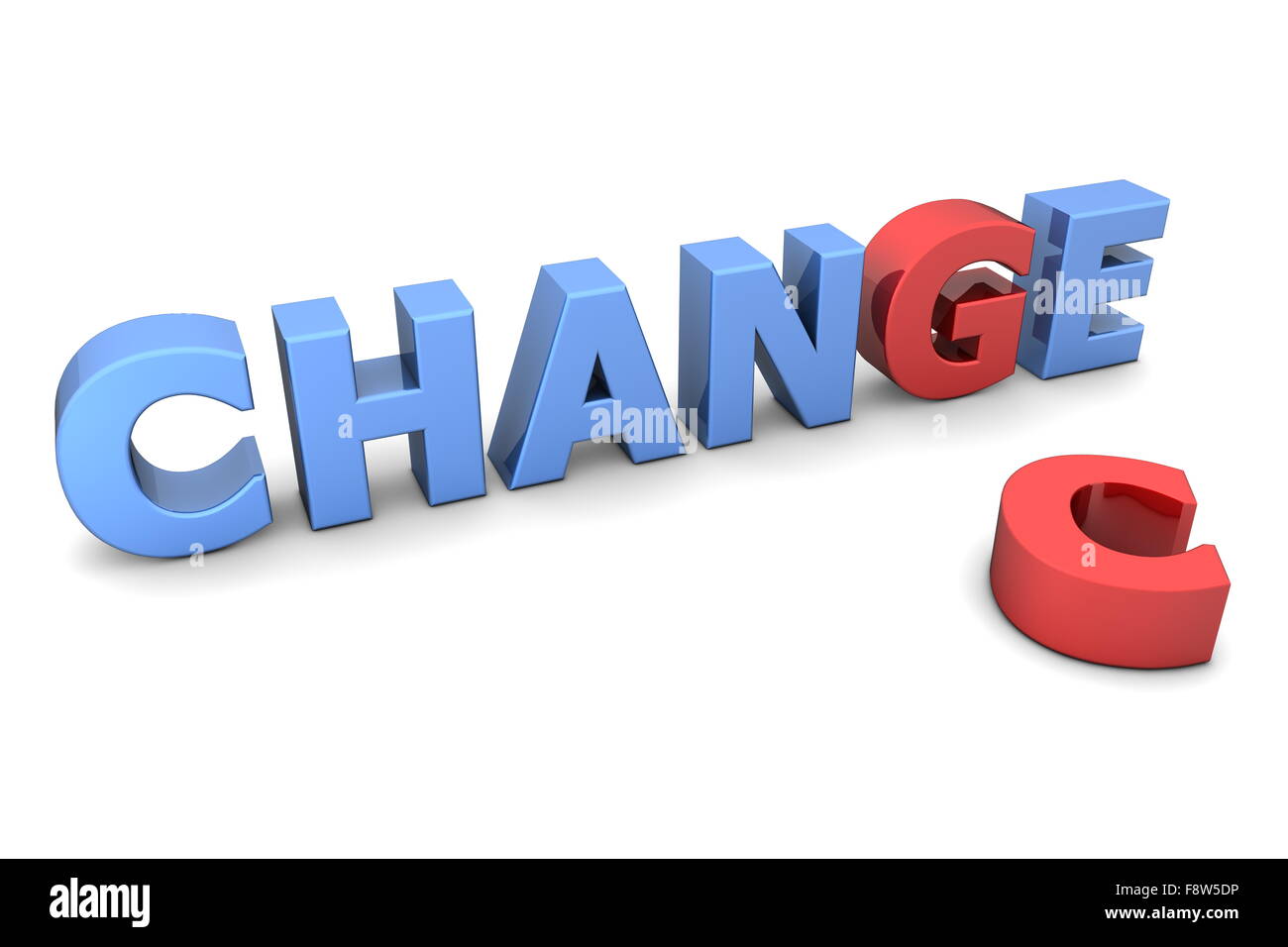 Chance to Change - Red and Blue Stock Photo - Alamy