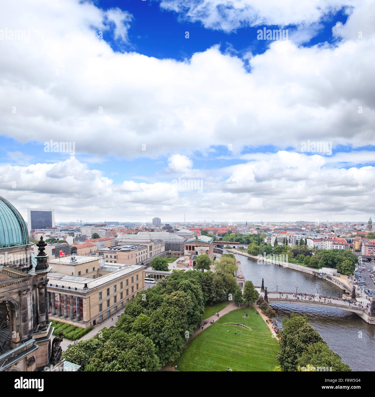 aerial view of central Berlin Stock Photo - Alamy