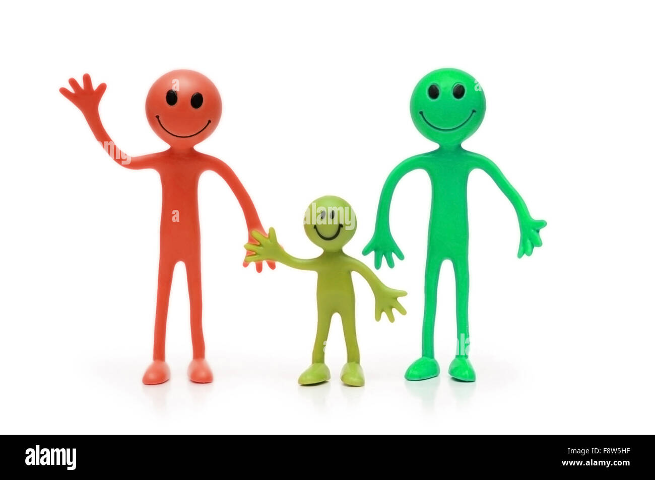 Happy family of Smilies isolated on white Stock Photo - Alamy