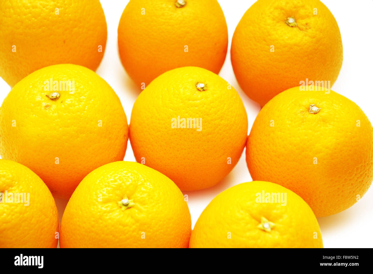 Selection of oranges isolated on white background Stock Photo - Alamy