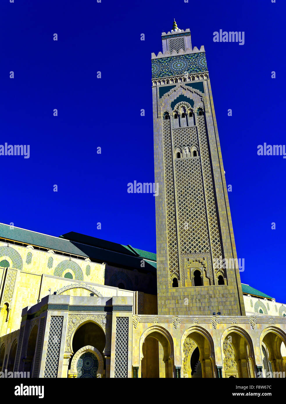 Casablanca Morocco Hassan II Mosque external view Stock Photo - Alamy