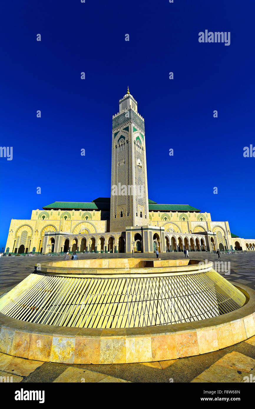 Casablanca Morocco Hassan II Mosque external view Stock Photo - Alamy