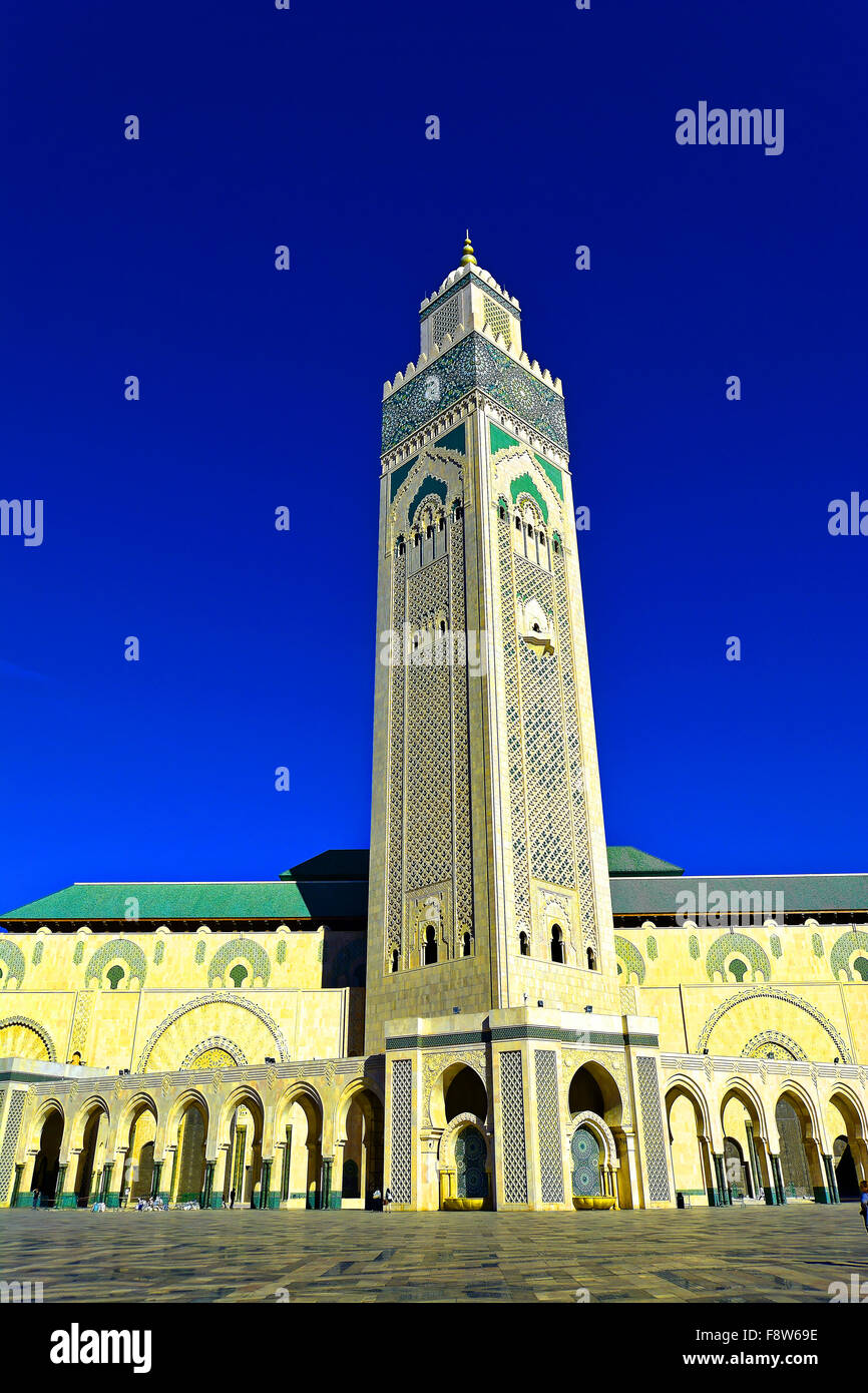 Casablanca Morocco Hassan II Mosque external view Stock Photo - Alamy