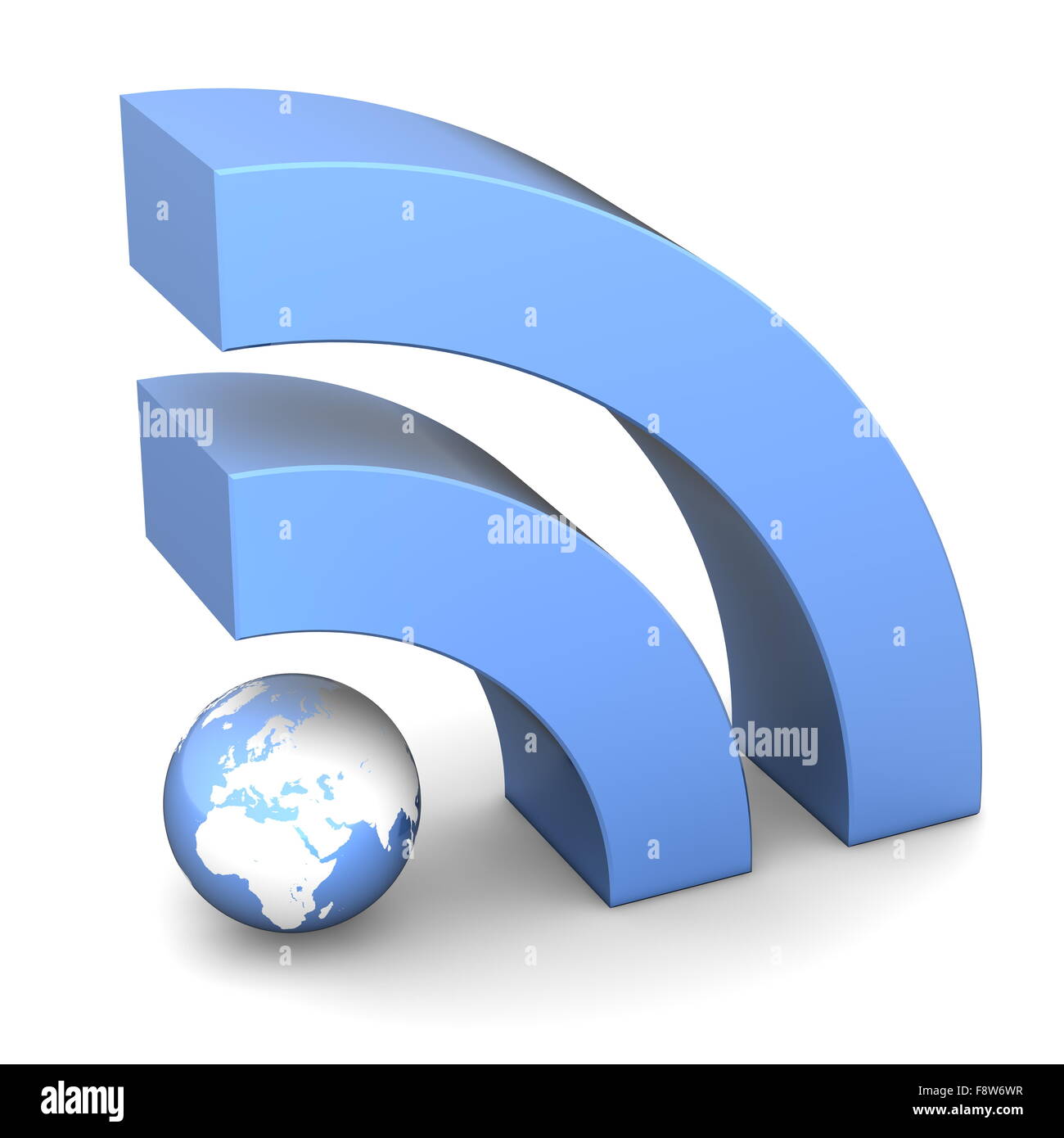 RSS Sign in Metallic Blue Stock Photo - Alamy