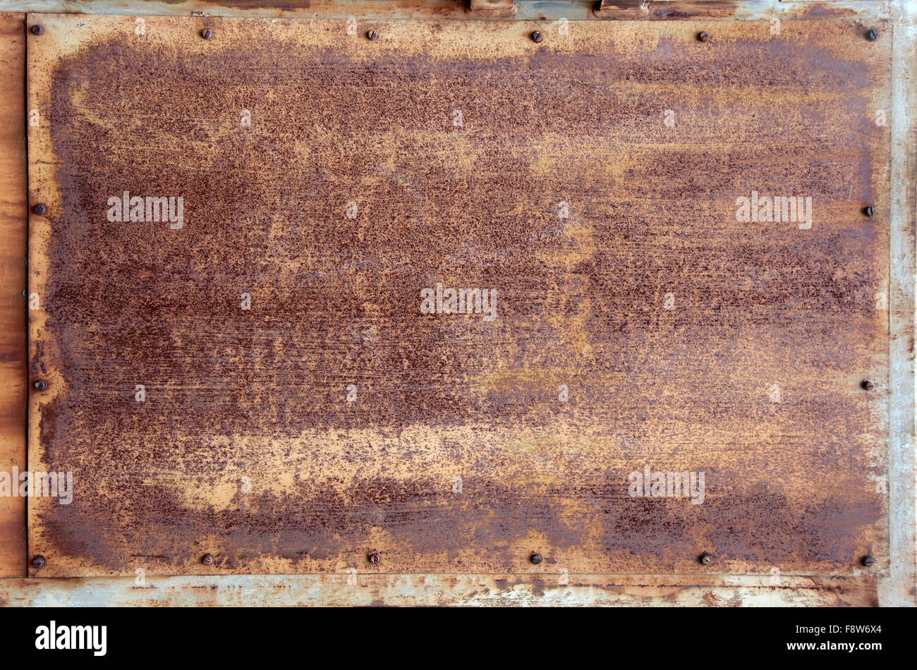 Texture - Rusty Metal Panel Stock Photo - Alamy