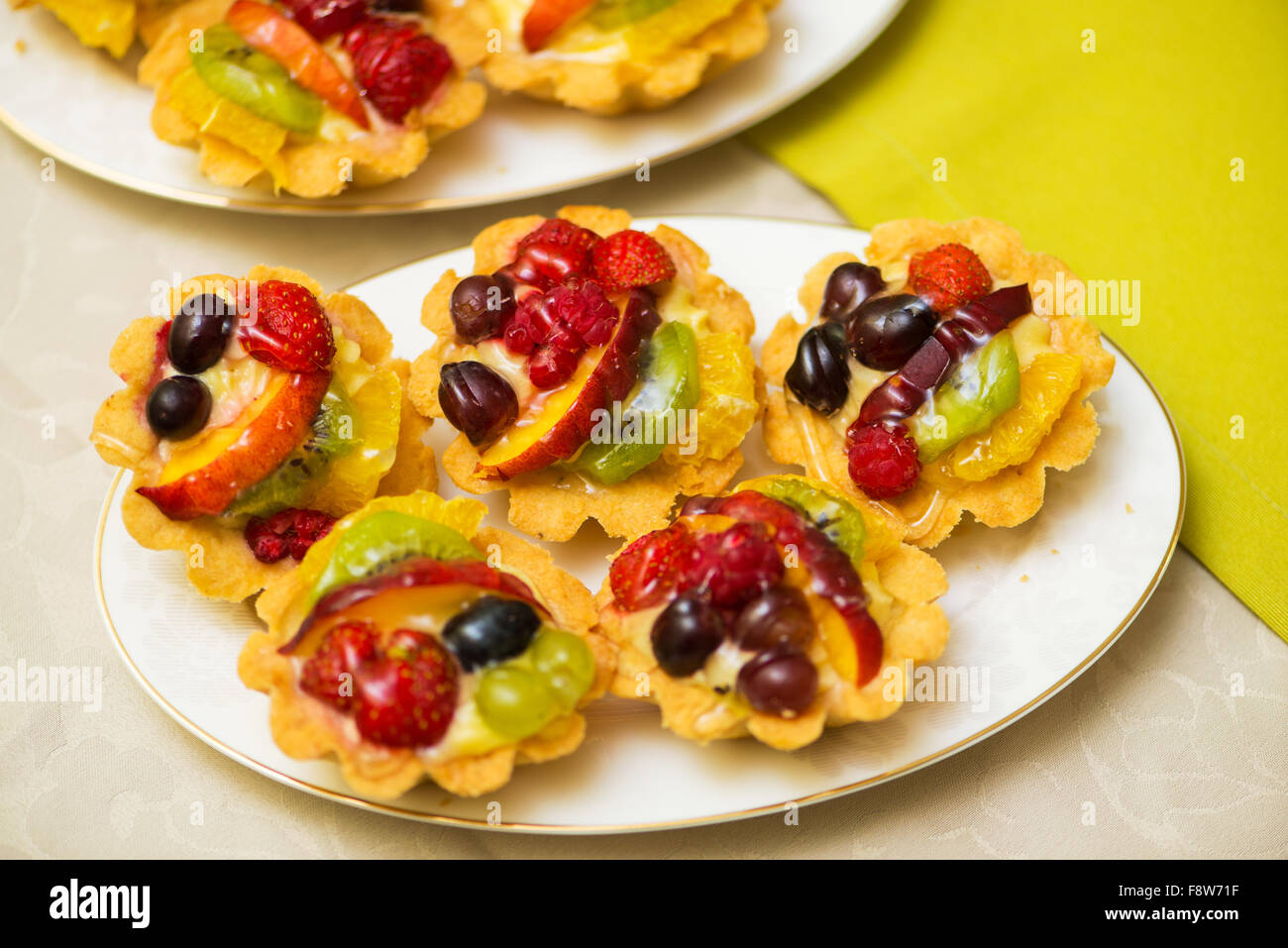 Tasty sweets in the plate Stock Photo - Alamy