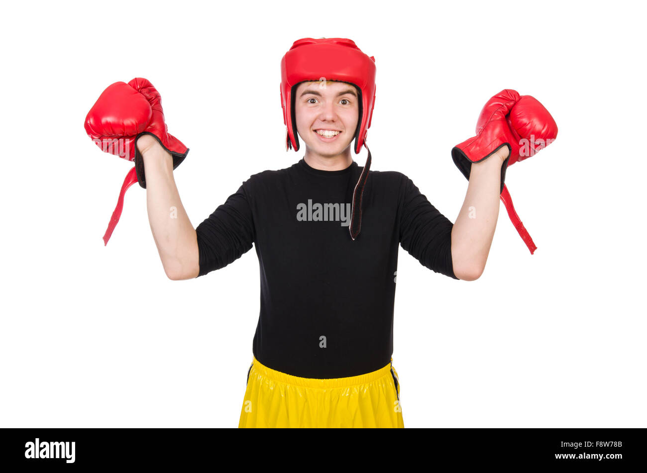 Funny boxer isolated on the white background Stock Photo - Alamy