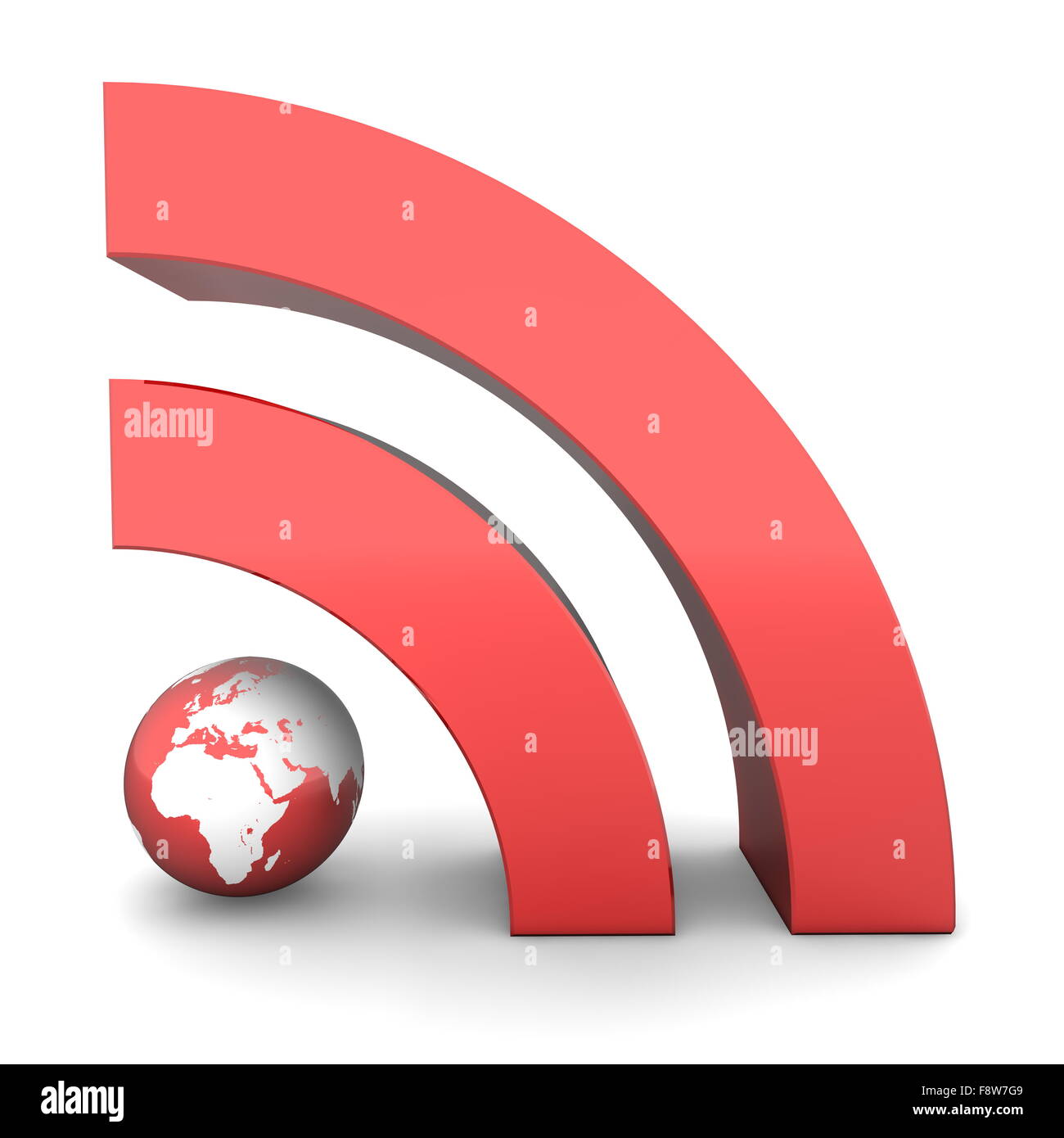 RSS Sign in Metallic Red Stock Photo - Alamy