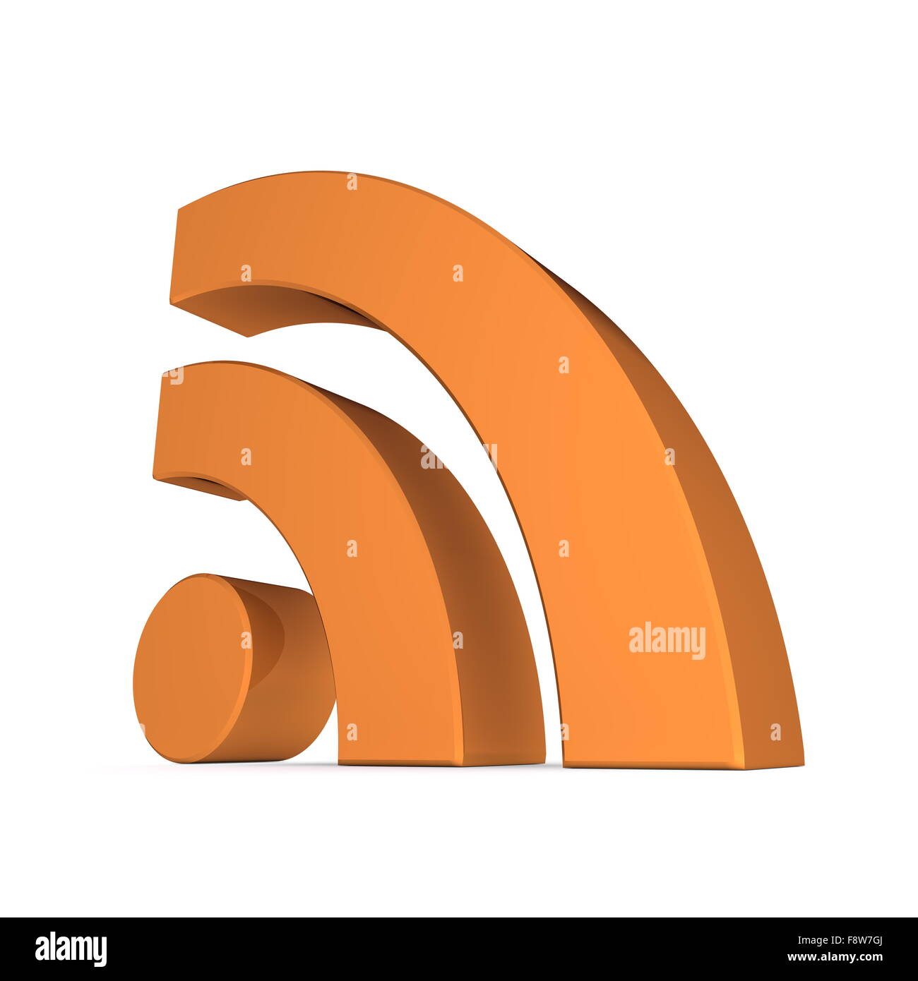 RSS Sign - Glossy Orange Stock Photo - Alamy