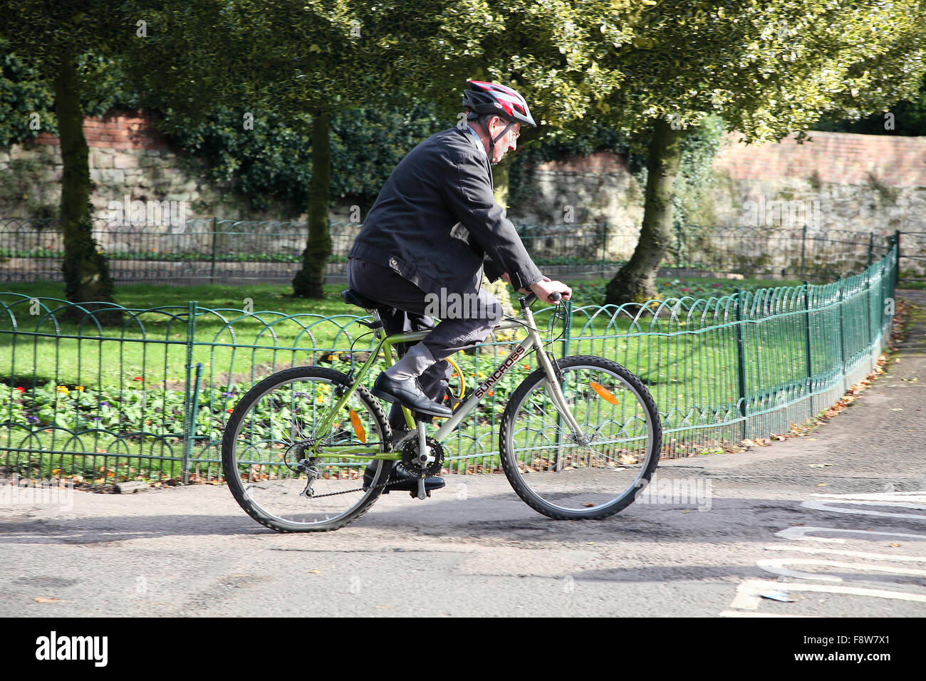 In Hereford beside the river and park, including the pedestrian bridge ...