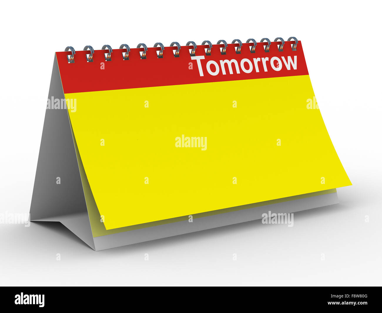 Calendar for tomorrow on white background. Isolated 3D image Stock ...