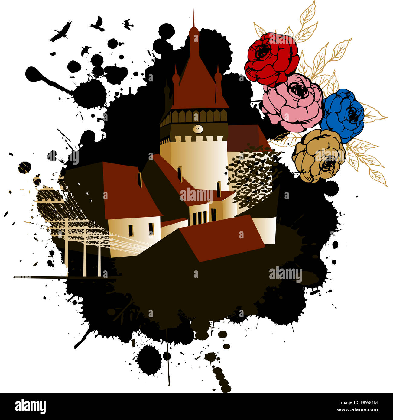 House with castle Cut Out Stock Images & Pictures - Alamy