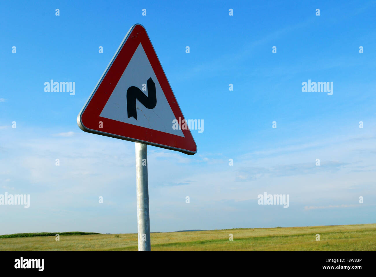 Bendy Road Ahead Stock Photo - Alamy