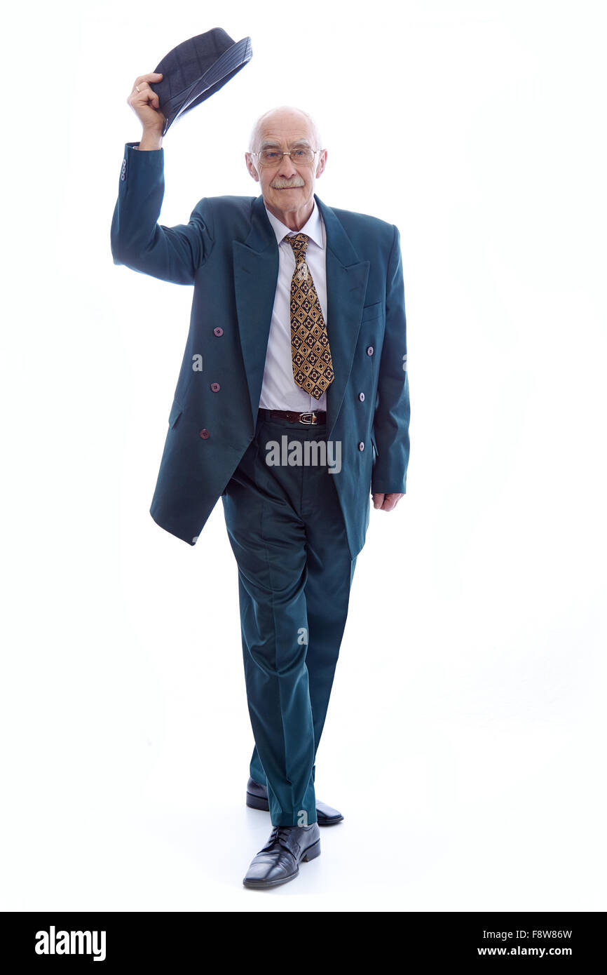 Old man wearing hat Cut Out Stock Images & Pictures - Alamy