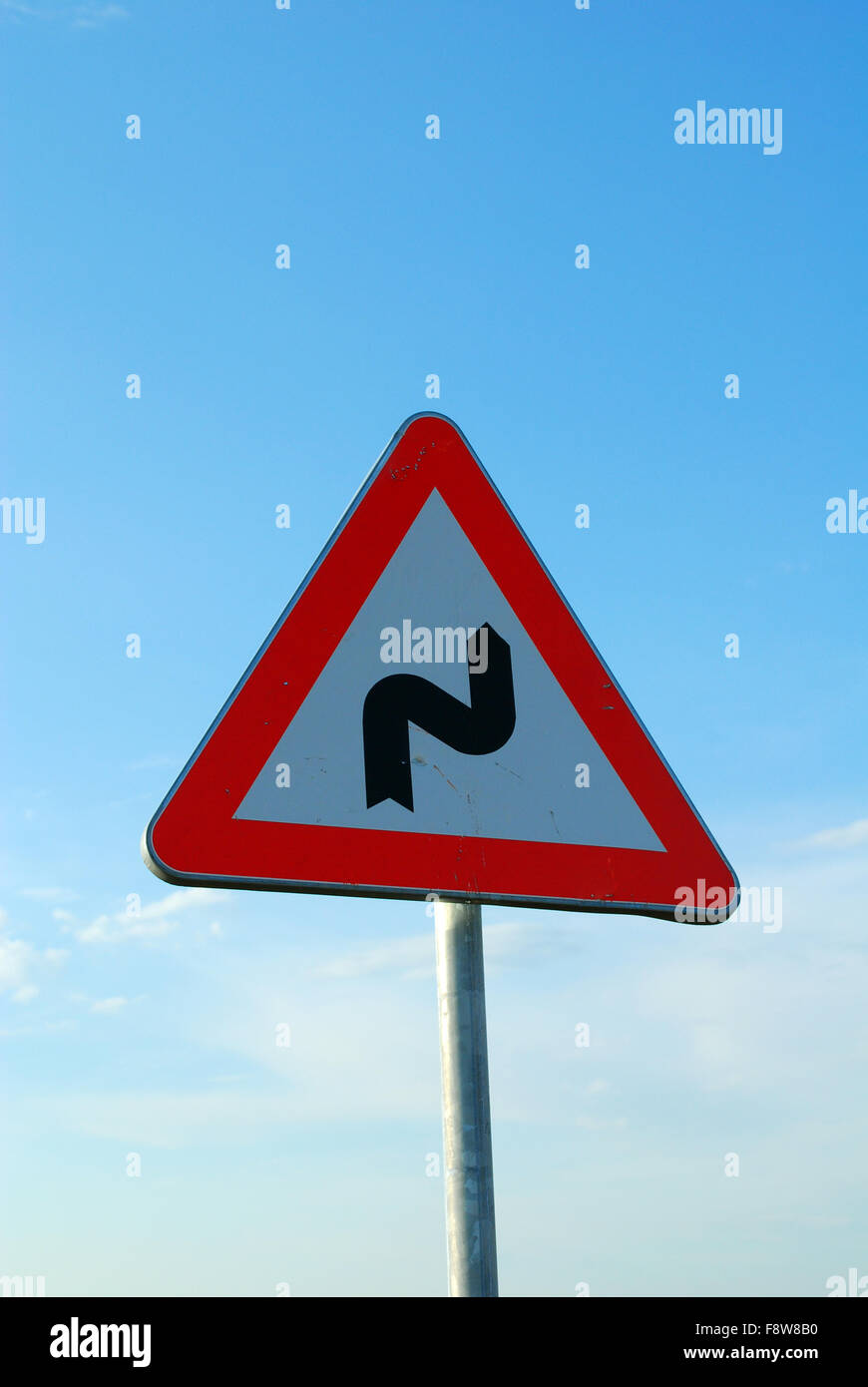 Bendy Road Ahead Stock Photo - Alamy