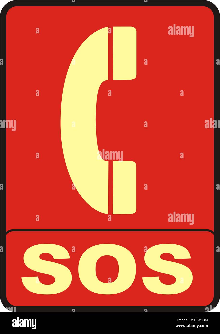 Emergency Phone Sign Stock Photo - Alamy