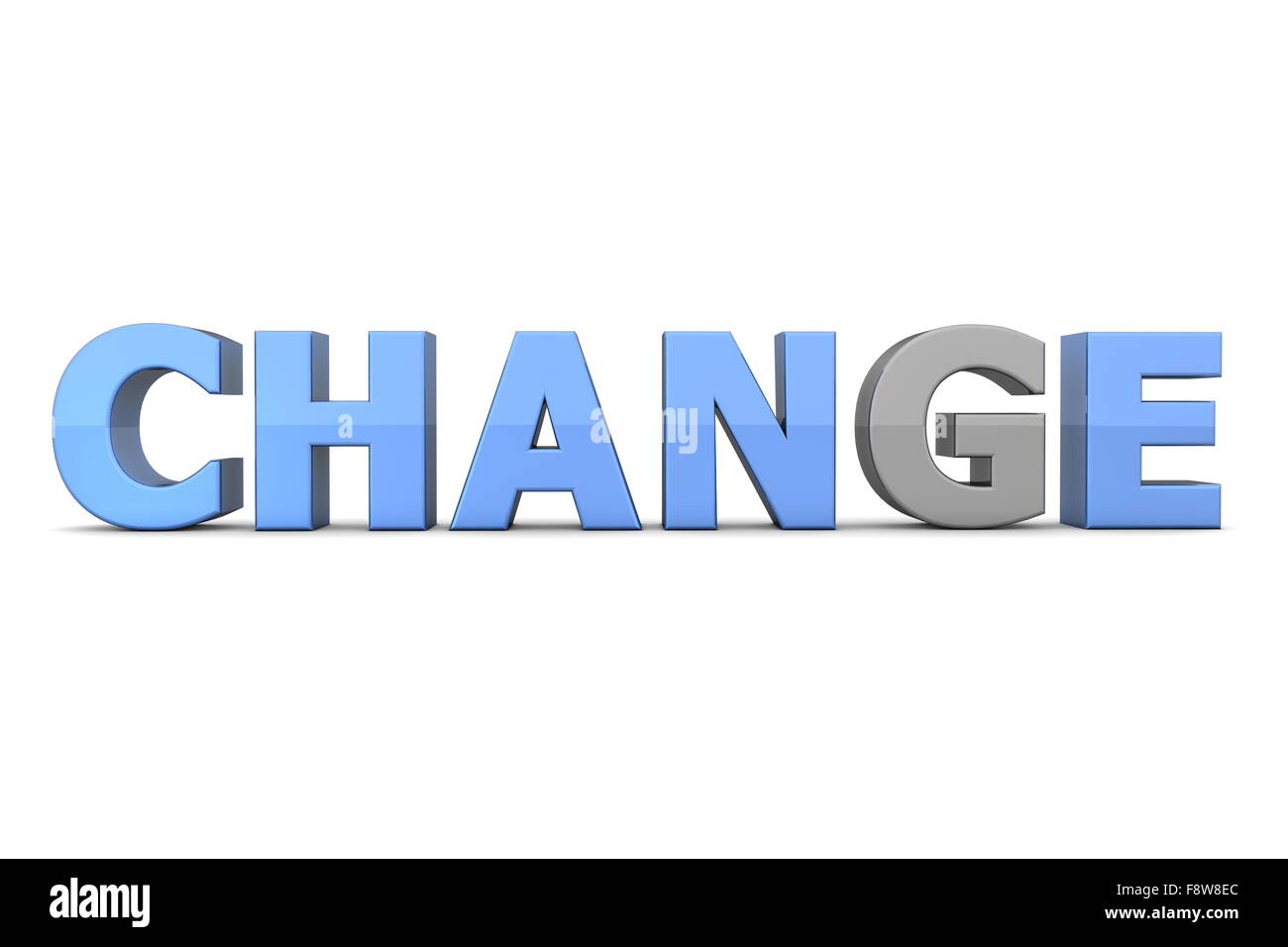 Chance to Change - Blue and Grey Stock Photo - Alamy