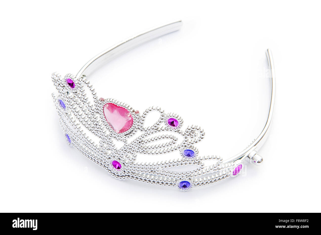 Silver diadem isolated on the white background Stock Photo - Alamy