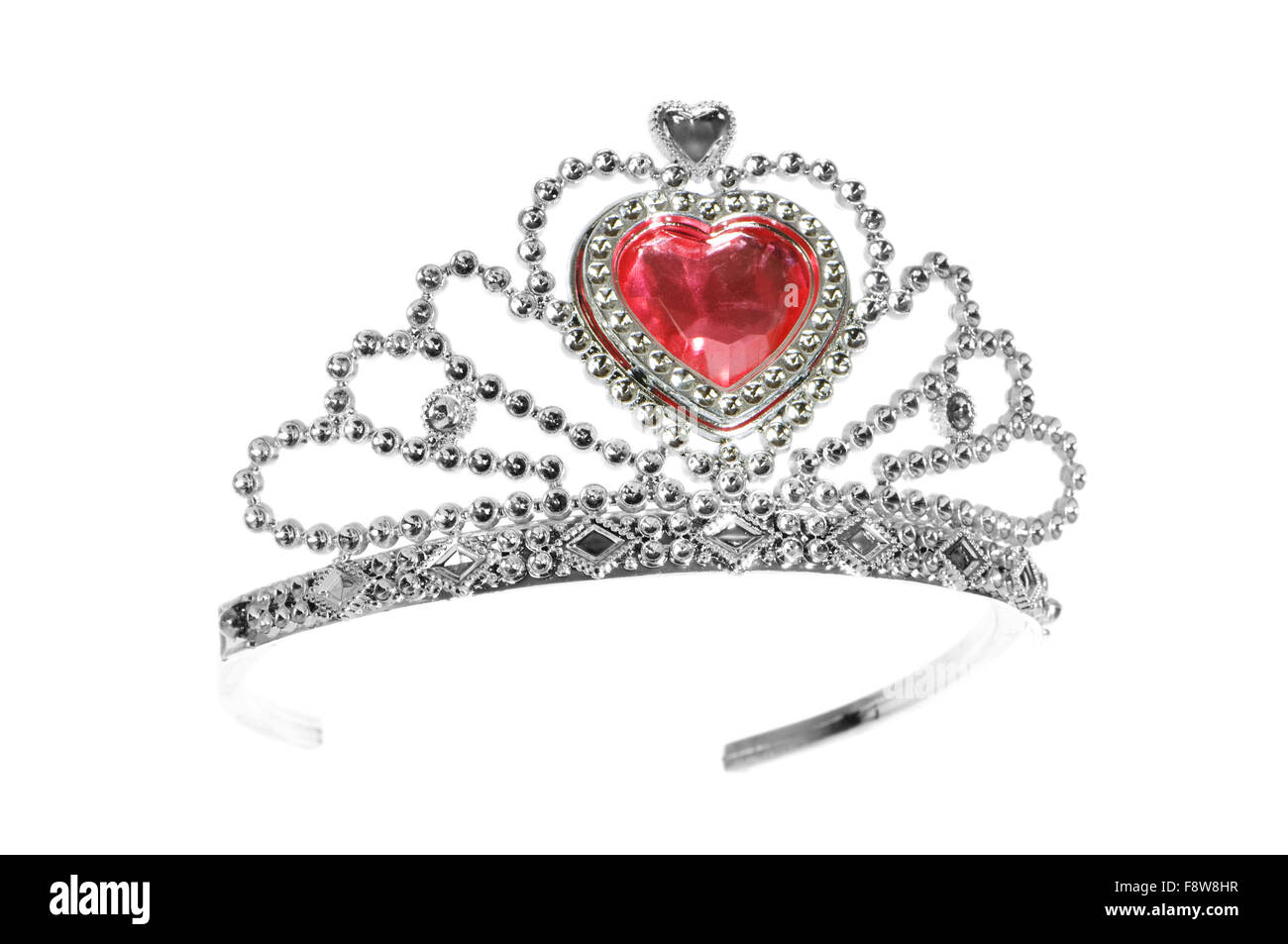 Silver diadem isolated on the white background Stock Photo - Alamy