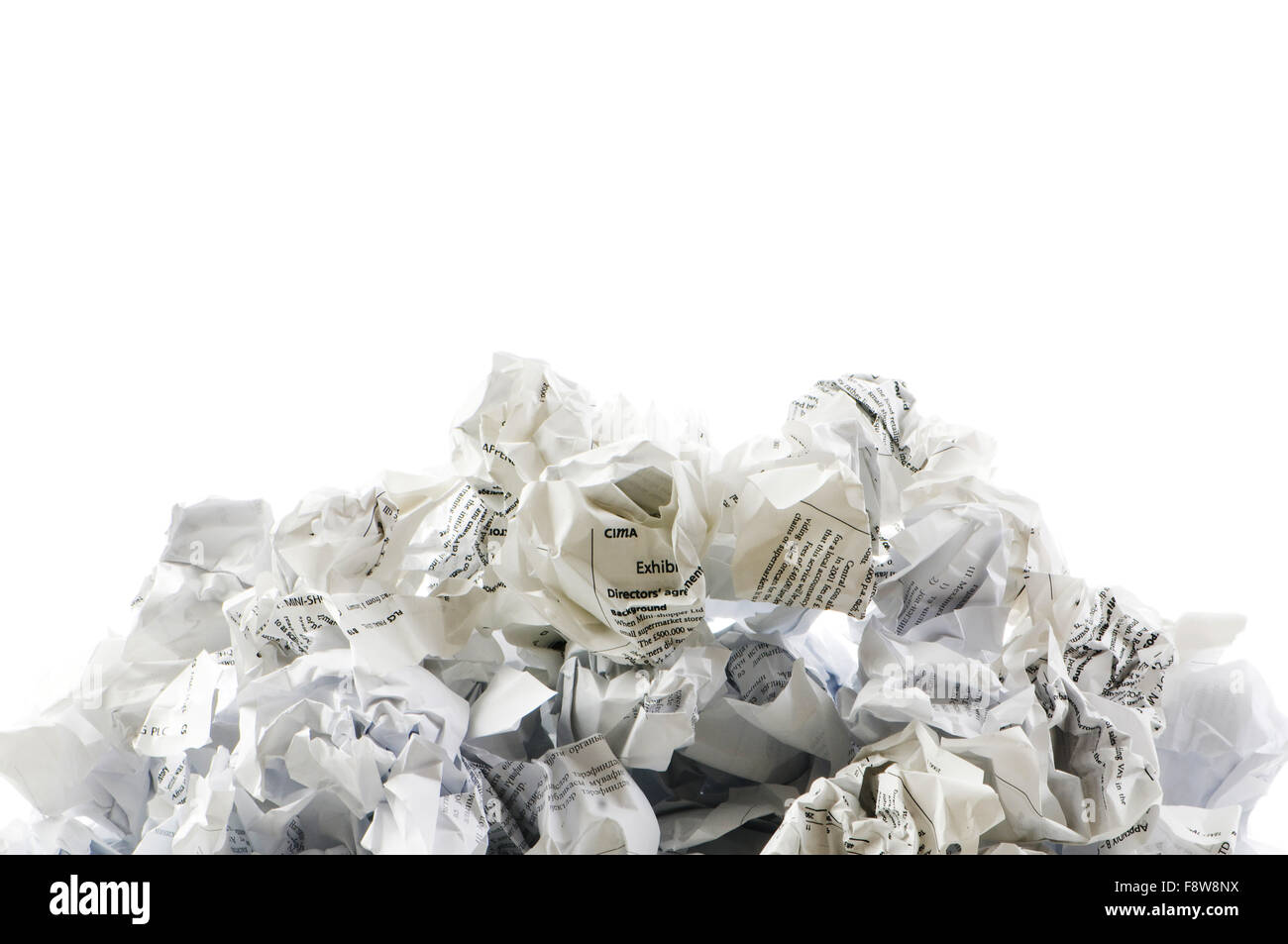 Recycling concept with lots of waster paper Stock Photo - Alamy